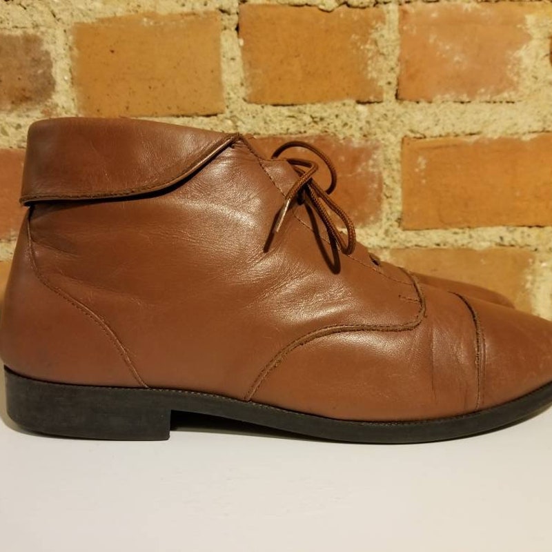 Brown Lace up Boots - Etsy