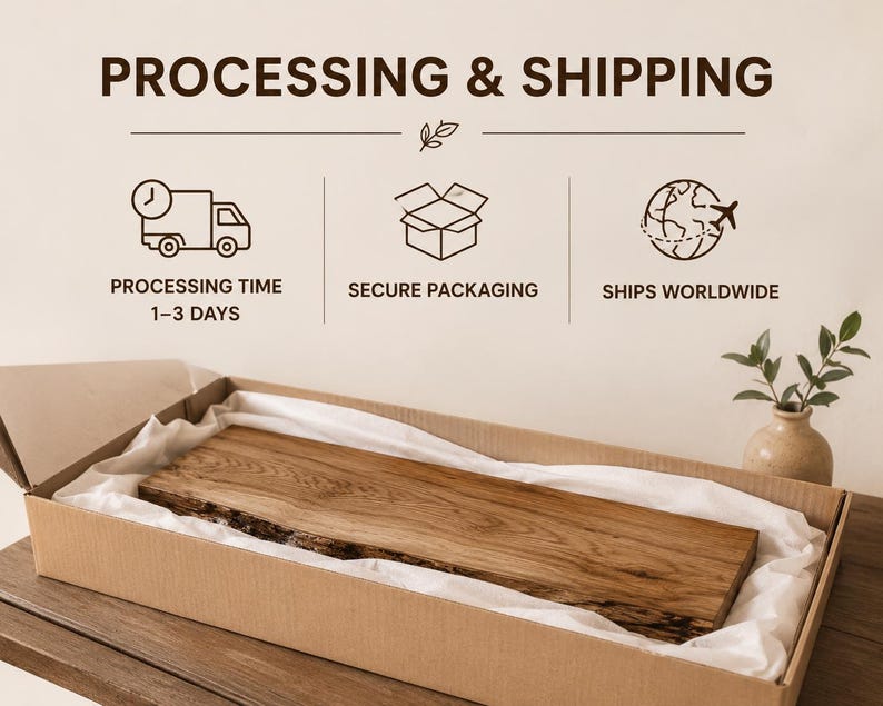 Live Edge Oak Wall Shelf | Solid Wood Floating Rustic Decor - Etsy