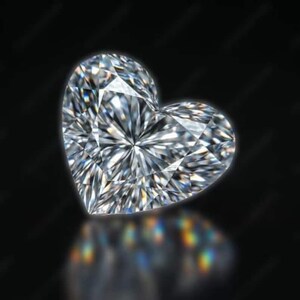 Heart Cut White Diamond Loose Gemstone for Engagement Ring, Brilliant ...