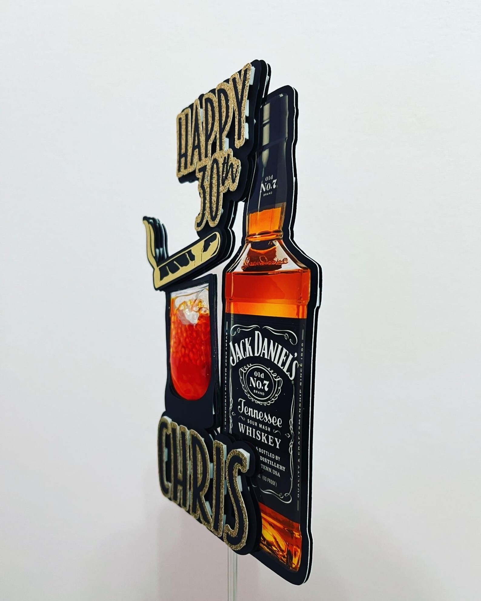 Whiskey and Cigar Cake Topper - Etsy