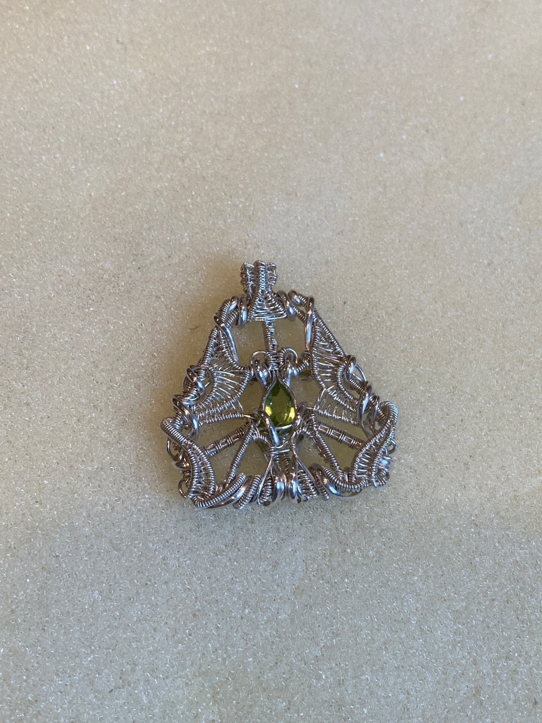 Peridot Triangle - Etsy