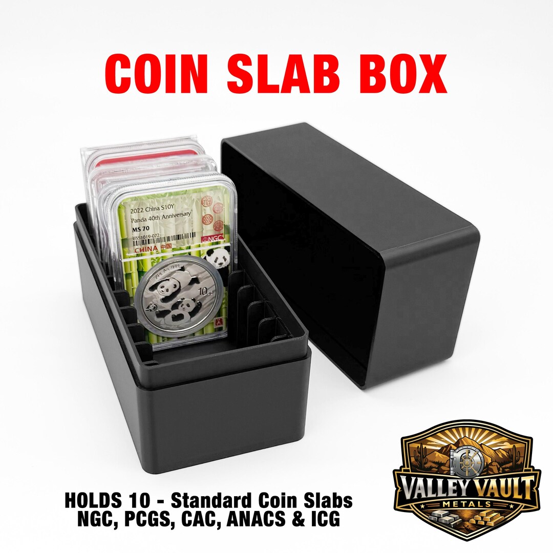 Graded Coin Slab Storage Box - Holds 10 NGC, PCGS, Cac, Anacs & ICG ...