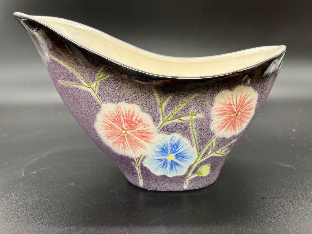 Orchard Ware California Pottery Boomerang Purple With Petunias Mid ...