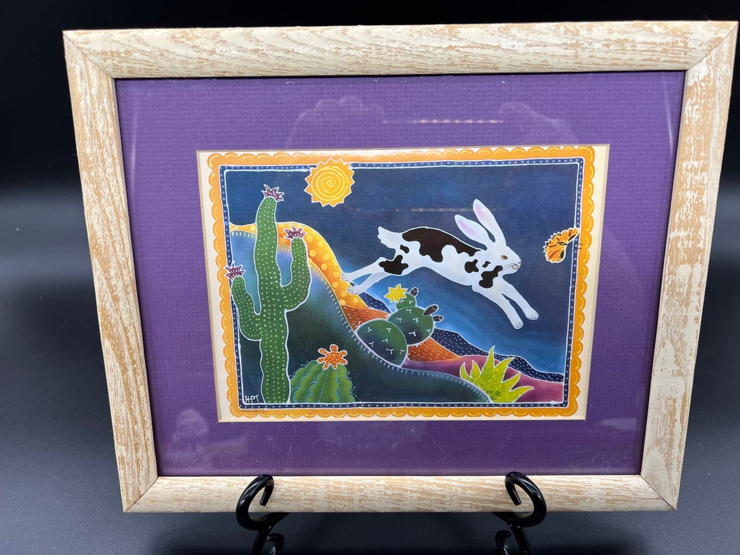 Harriet Peck Taylor Rabbit in the Desert Framed Print Vibrant Purple ...