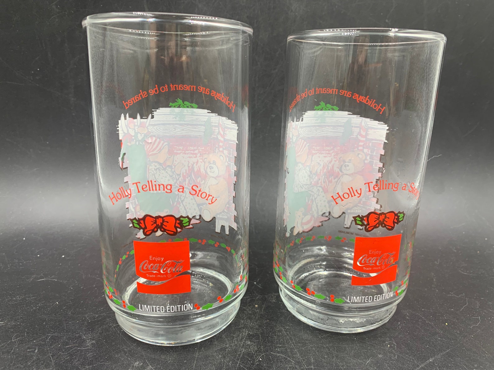 Holly Hobbie Vintage Drinking Glasses Holly Tells A Story Etsy