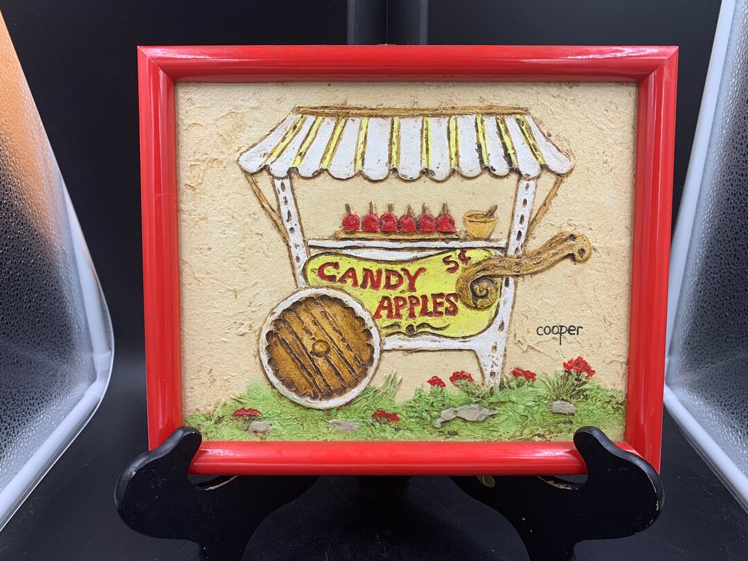 Candy Apple Cart Concepts in Art Textured Framed Wall Art on Canvas ...