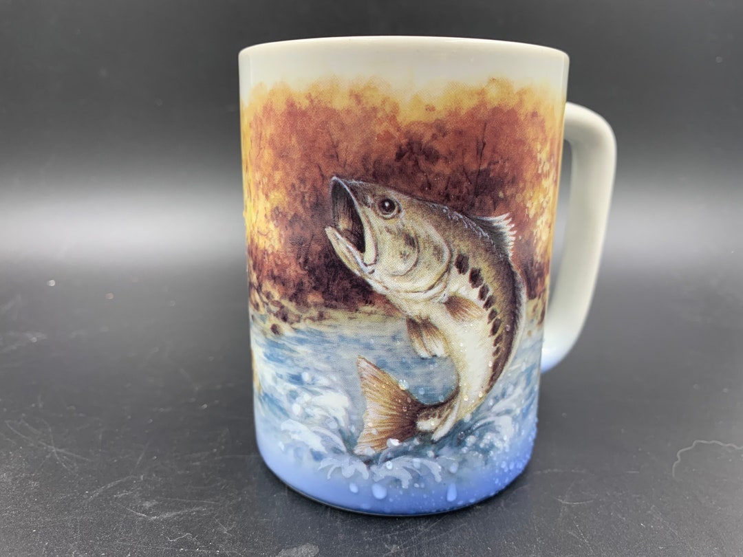 Otagiri Trout Mug Fly Fishing Fisherman Sport Fishing Vintage FREE ...