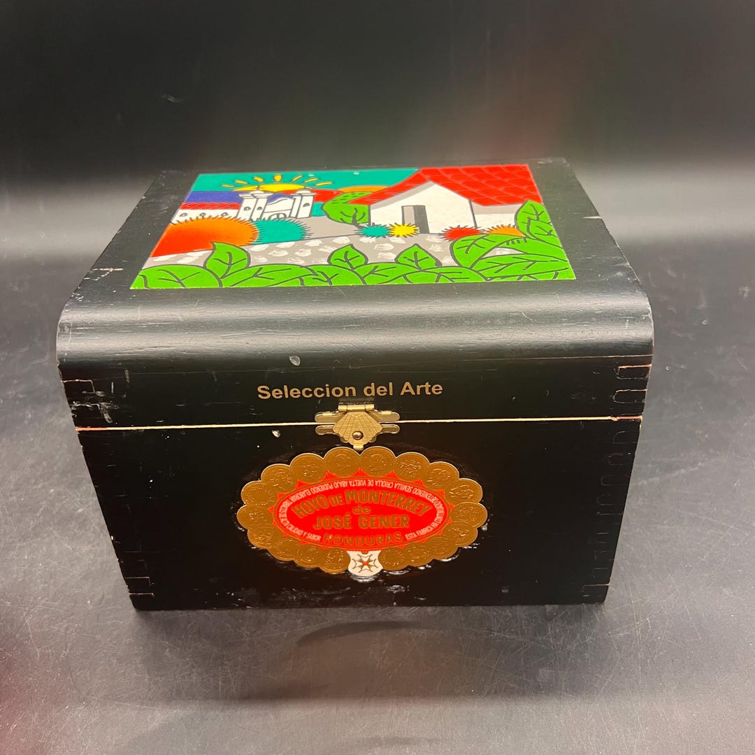 Vintage Wooden Cigar Box Handmade Hoyo De Monterrey De Jose Gener Cedar ...
