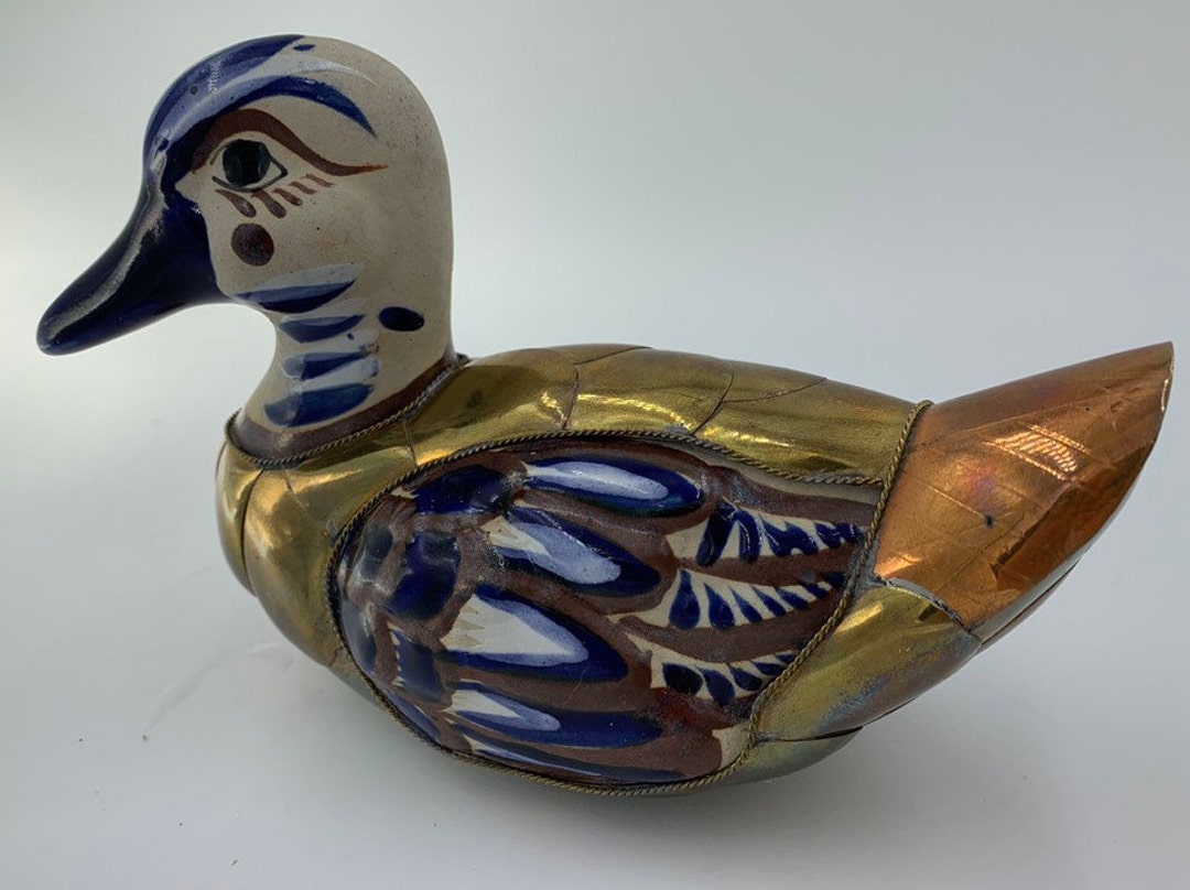 Vintage Tonala Armored Duck, Hand-painted Mexican Folk Art - Etsy