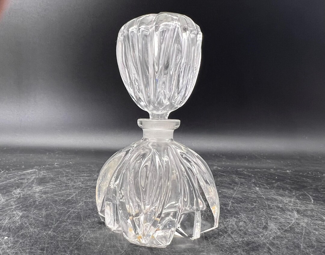 Irice Clear Crystal Perfume Bottle Irving W. Rice Crystal Clear Glass ...