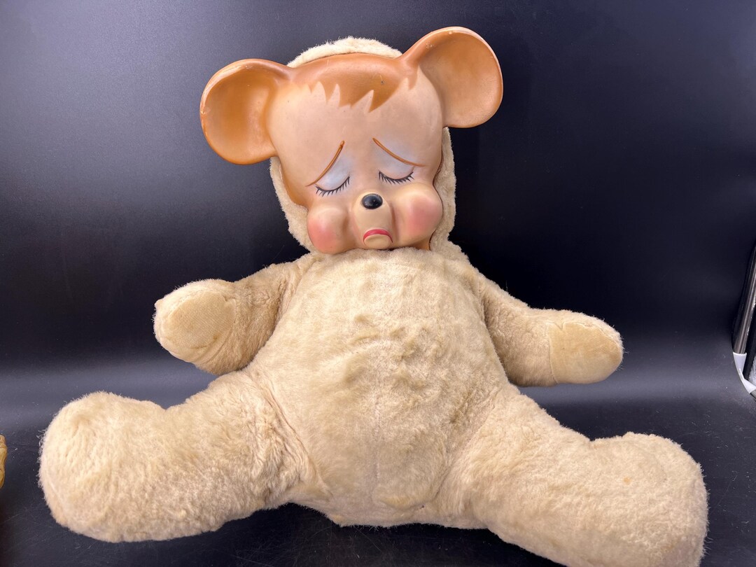 Vintage 1950s Knickerbocker Extra Large Pouting Teddy Bear With Rubber ...