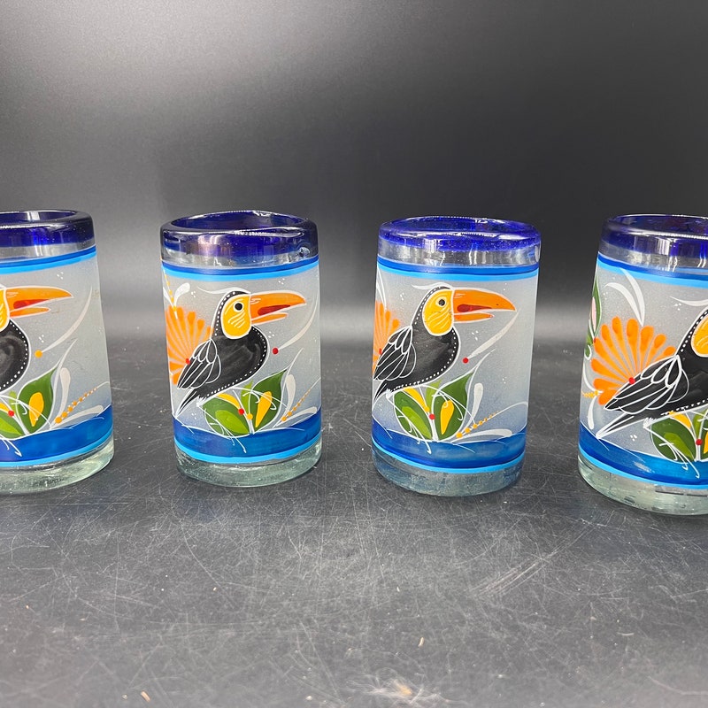 Mexican Hand Blown Glassware - Etsy