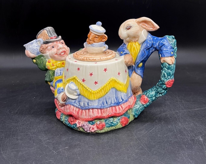Fitz & Floyd Alice in Wonderland Teapot, Mad Hatter Tea Party, 1992 - Etsy