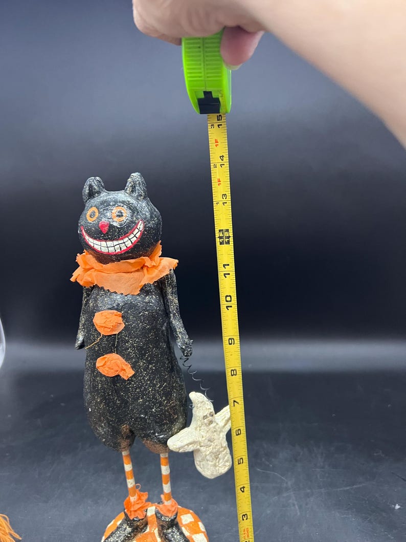 Vintage Folk Art Jester Cat: Glittered Halloween Decor, Pier 1 - Etsy