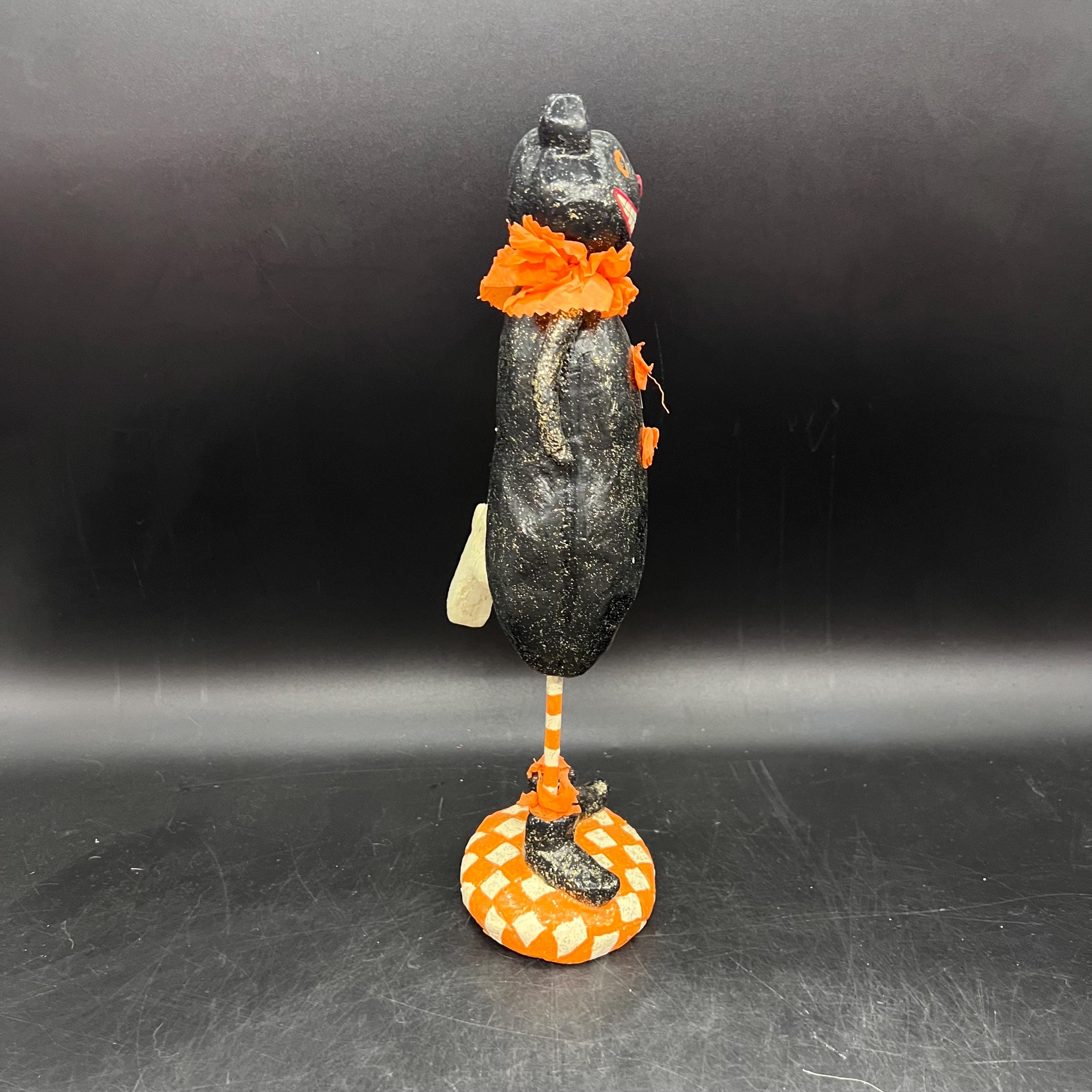 Vintage Folk Art Jester Cat: Glittered Halloween Decor, Pier 1 - Etsy