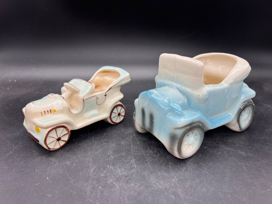 Vintage Mccoy Car Planters, Ceramic Convertible Jalopy Set - Etsy