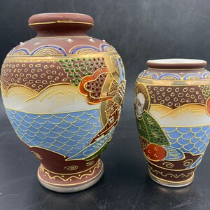 Gold Castle Chikusa Satsuma Handmade, Hand Painted Moriage Gold Set of ...