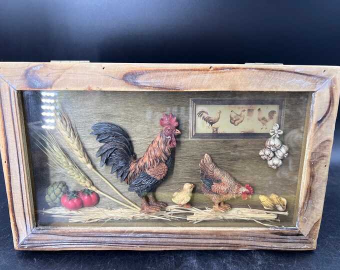 Vintage Shadow Box Still Life Diorama Storage Box With Metal Clasp ...