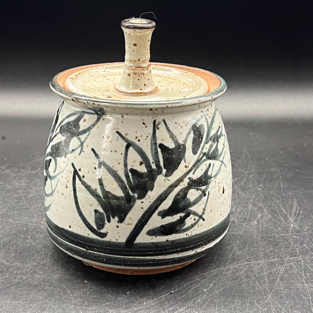 Vintage Earthworks West Pottery Jar, Signed Glazed Stoneware - Etsy