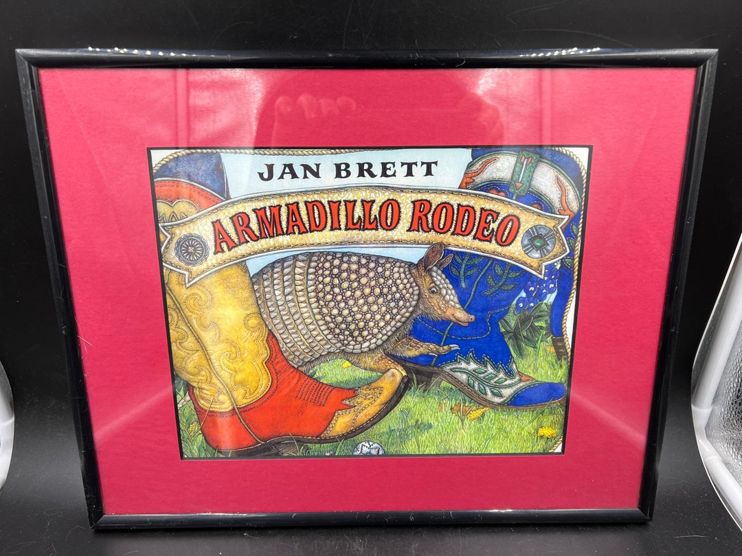 Armadillo Rodeo Art Print Matted and Framed 14.5 X 11.5 FREE SHIPPING ...