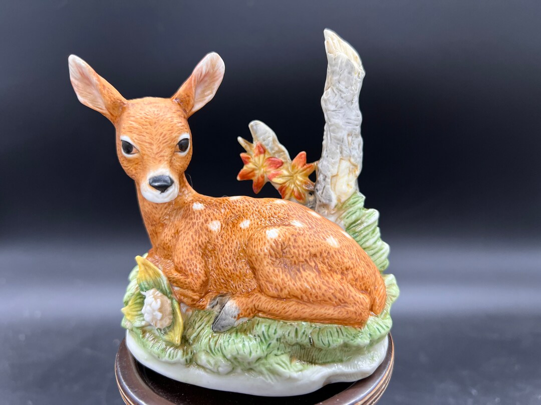 HOMCO Deer Fawn # 8879 Home Interiors Vintage Knick Knack Figurine FREE ...