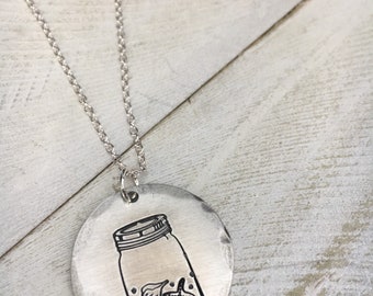 Mason Jar Necklace | Etsy