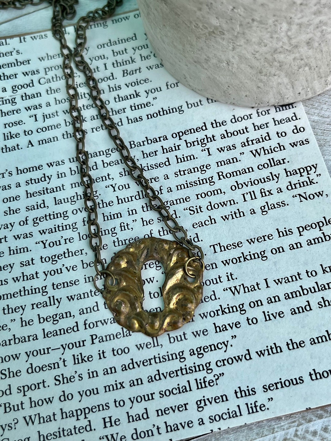 Keyhole Plate Necklace, Lock Plate Necklace, Steampunk Necklace, Gift ...