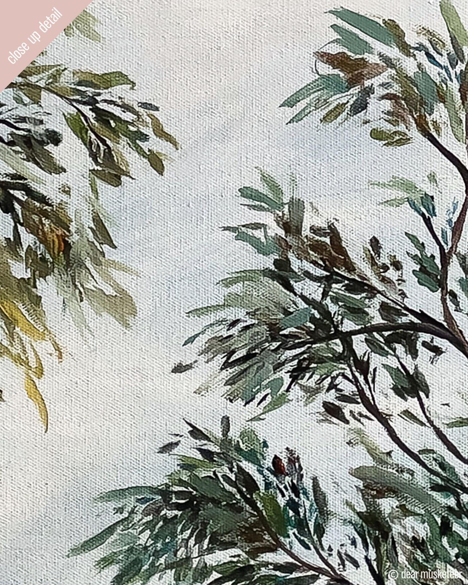 Scrubby Corner Canopy Art Print Pair, Blue and Green Gumtree Art ...