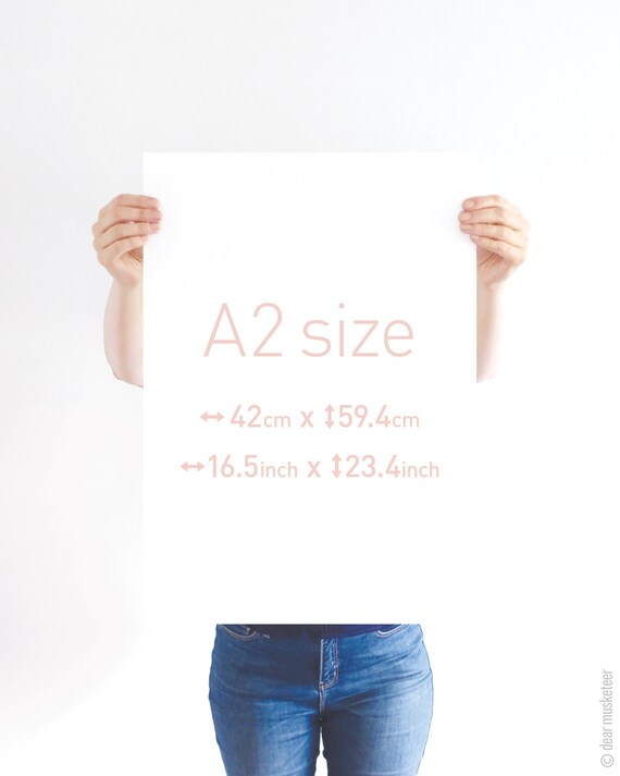 Painted Shapes Green and Blue A1 or A2 Art Print Modern Minimalist ...