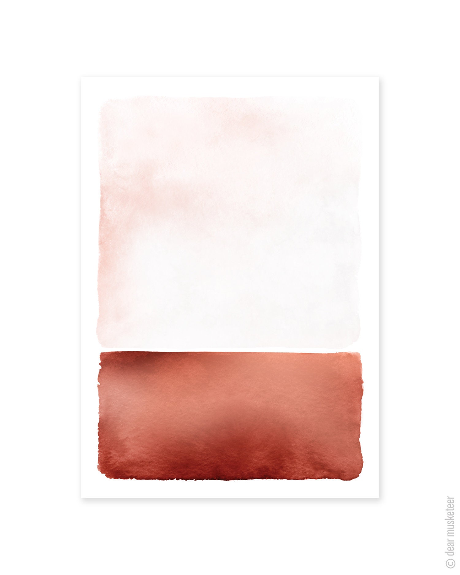 Abstract Rust Landscape A3 or A4 Art Print Blush Pink Poster - Etsy ...