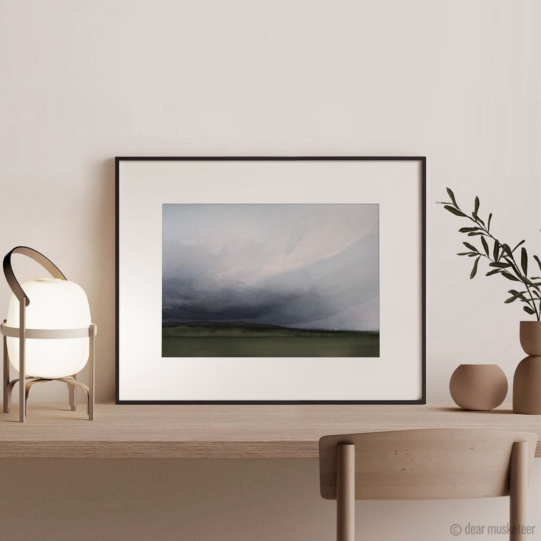 Esk Lynn Storm Landscape Art Print, Tasmanian Winter Landscape, Farm ...
