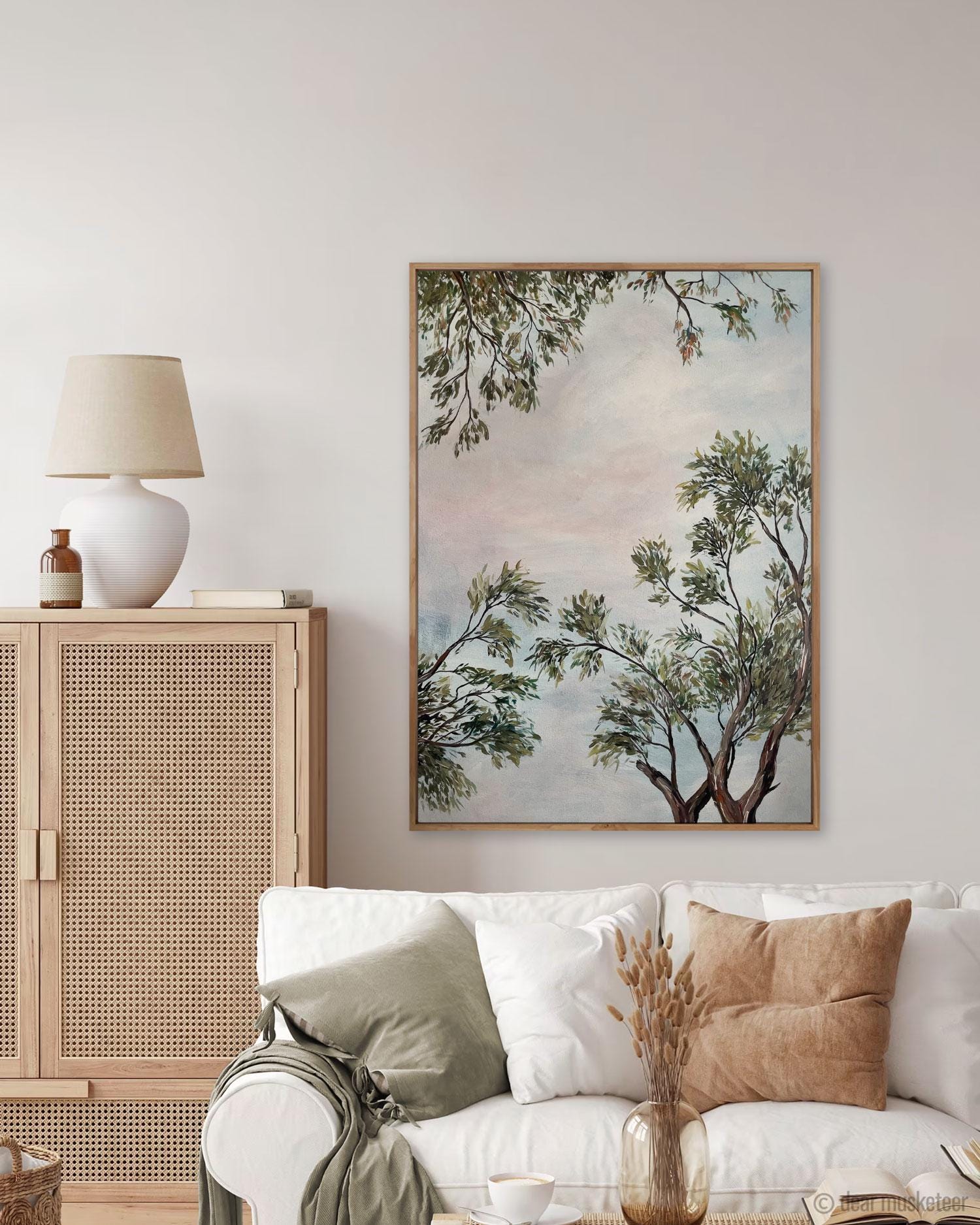 Scrubby Corner Canopy Art Print Pair, Blue and Green Gumtree Art ...
