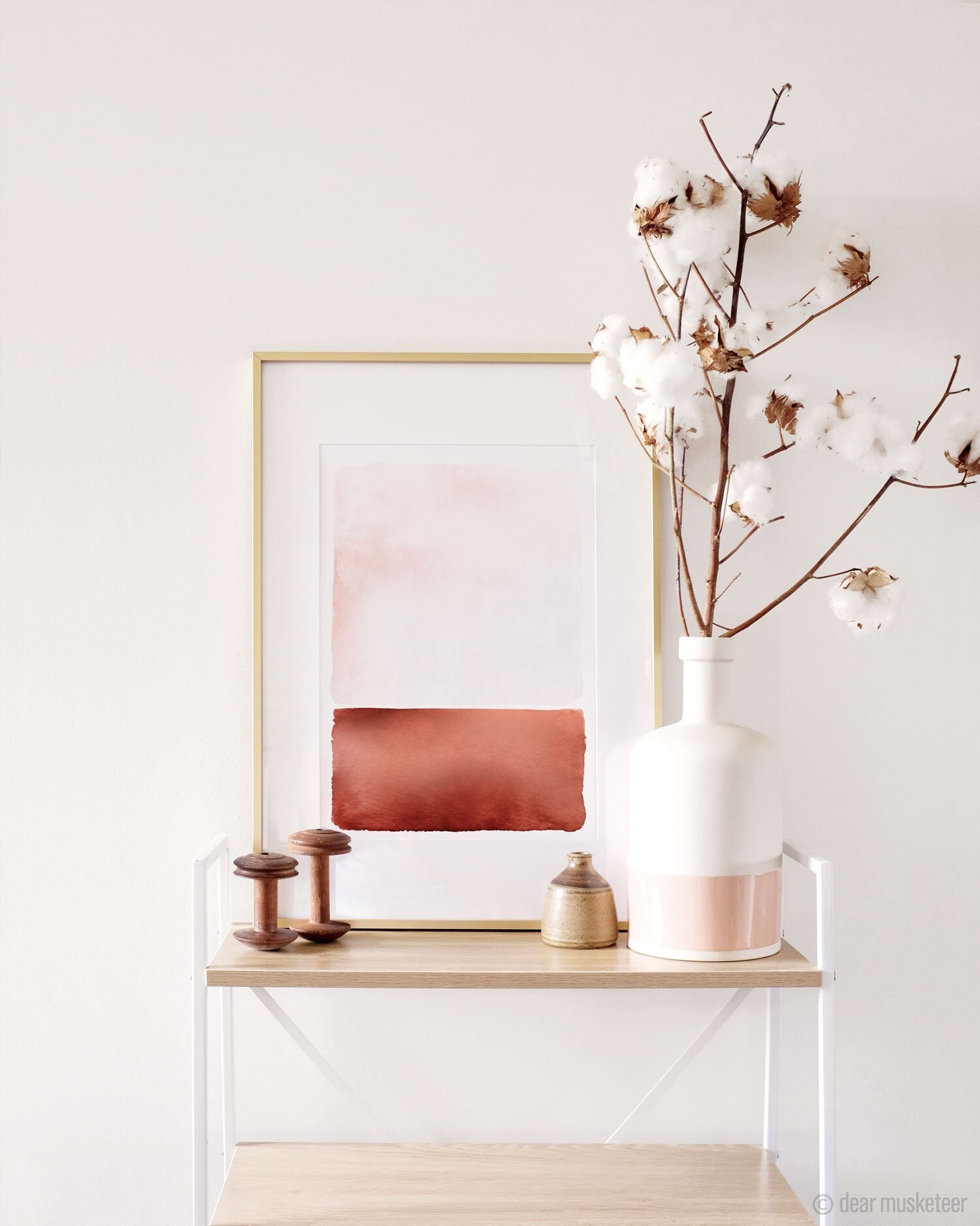 Abstract Rust Landscape A3 or A4 Art Print Blush Pink Poster - Etsy ...