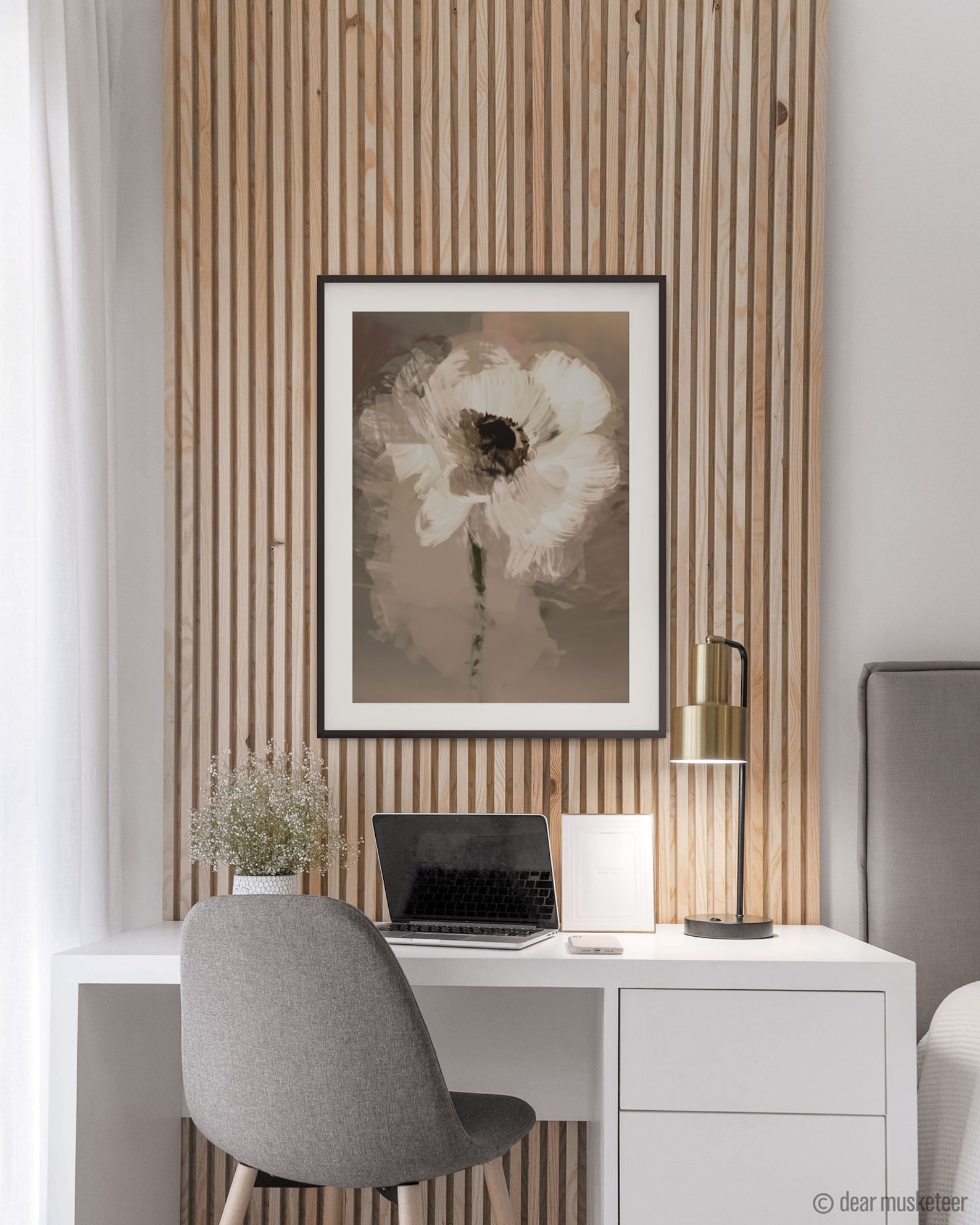 Muted Daisy Art Print, Beige Flower Art, Floral Print, Giclee - Etsy