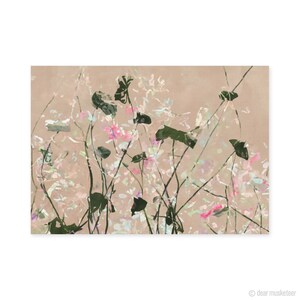 Dancing Garden Art Print, Abstract Flowers, Modern and Minimal Floral ...