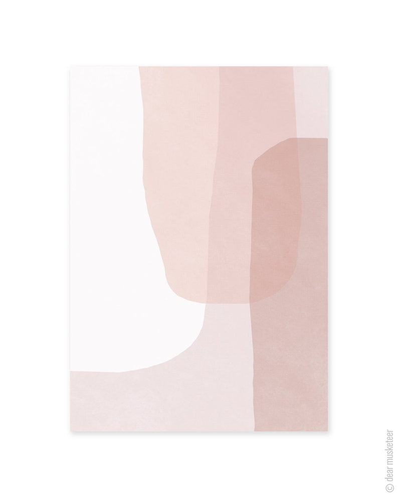Blush Curves A1 or A2 Art Print Abstract Blush Beige Poster - Etsy