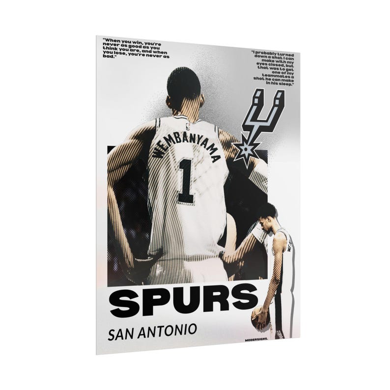 Wemby Spurs San Antonio Basketball Art Print (fine Art, Semi-gloss ...