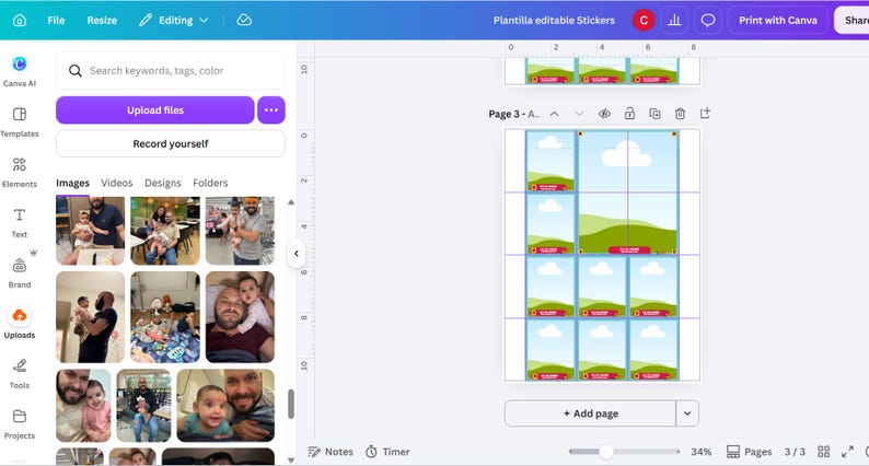 Kit Día Del Padre Editable – Álbum + Stickers + Sobres – Plantilla ...