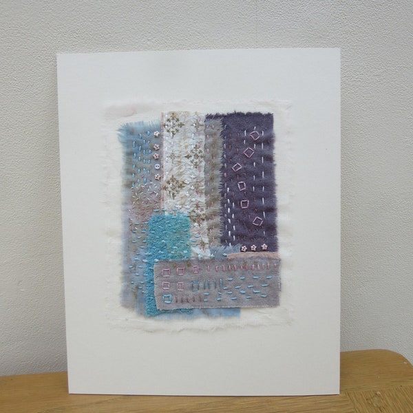 Fabric Collage Art - Etsy