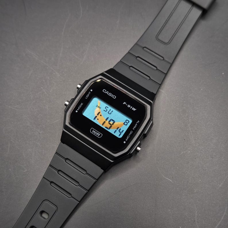 Casio F-91W "pop Banana" - Custom Mod - Etsy UK