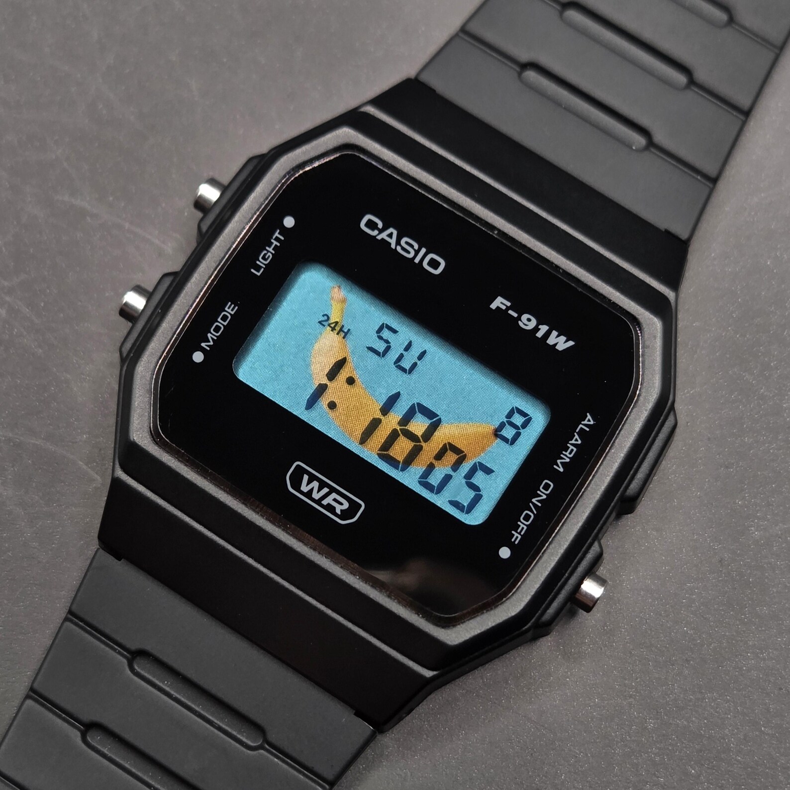 Casio F-91W "pop Banana" - Custom Mod - Etsy UK