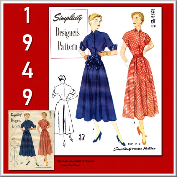 1949 Dress Pattern - Etsy