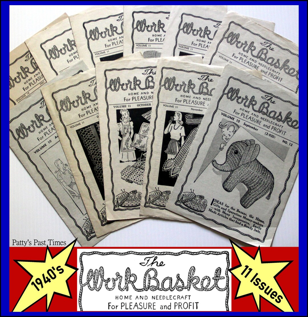 1940s Workbasket Magazine Lot: Vintage Needlecraft Patterns - Etsy