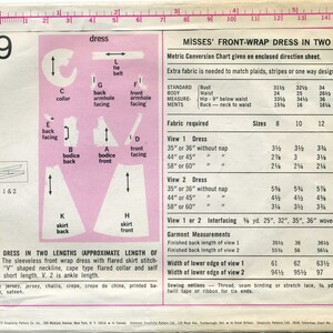 Simplicity 6099 Front Wrap Dress 1970s Sewing Pattern for Maxi or Short ...