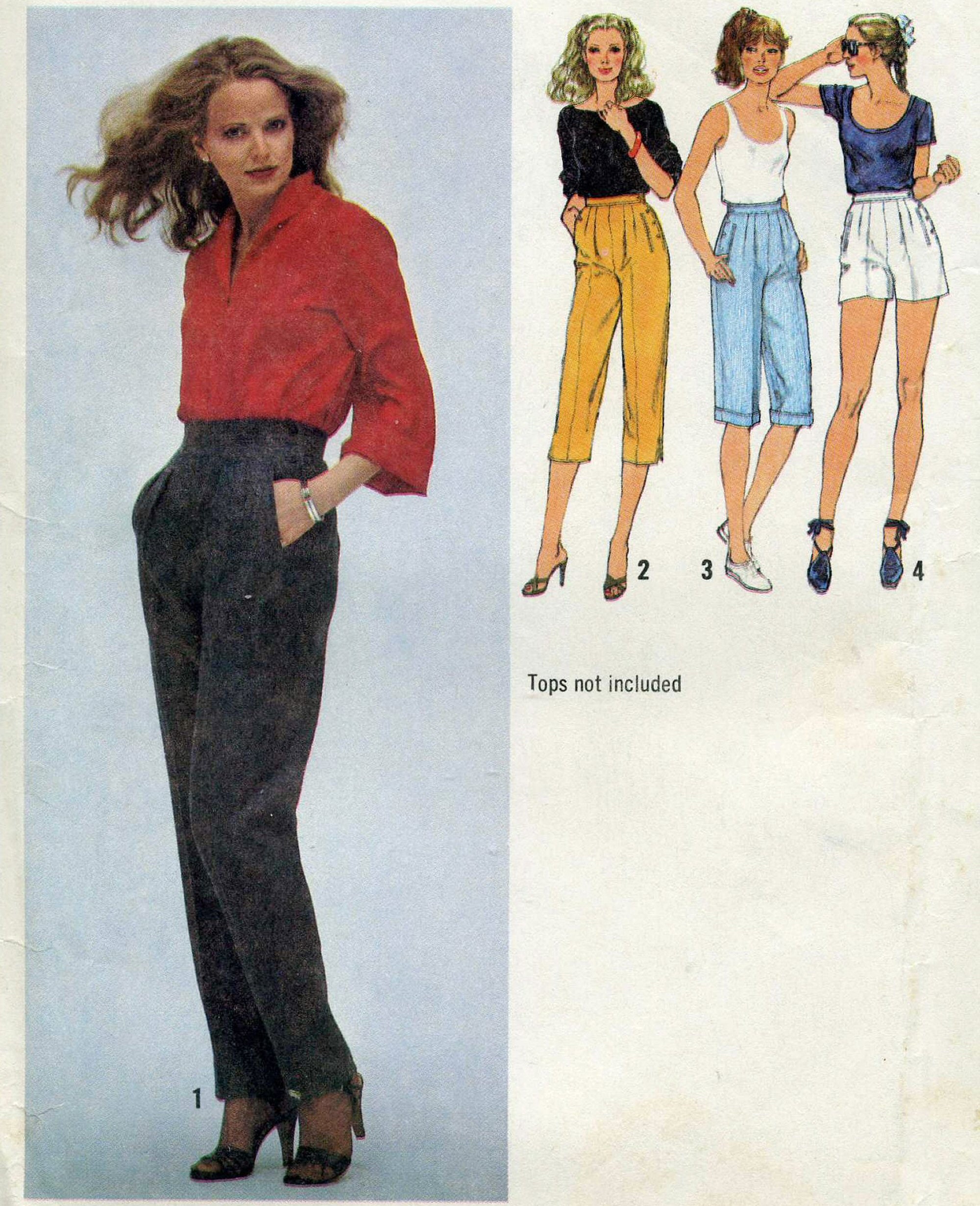 Simplicity 9071, Vintage Late 1970s, Misses' Long Pants, Long Shorts or ...