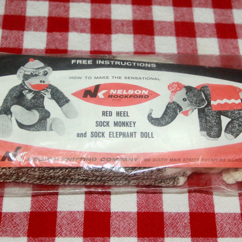 Sock Monkey Doll - Etsy