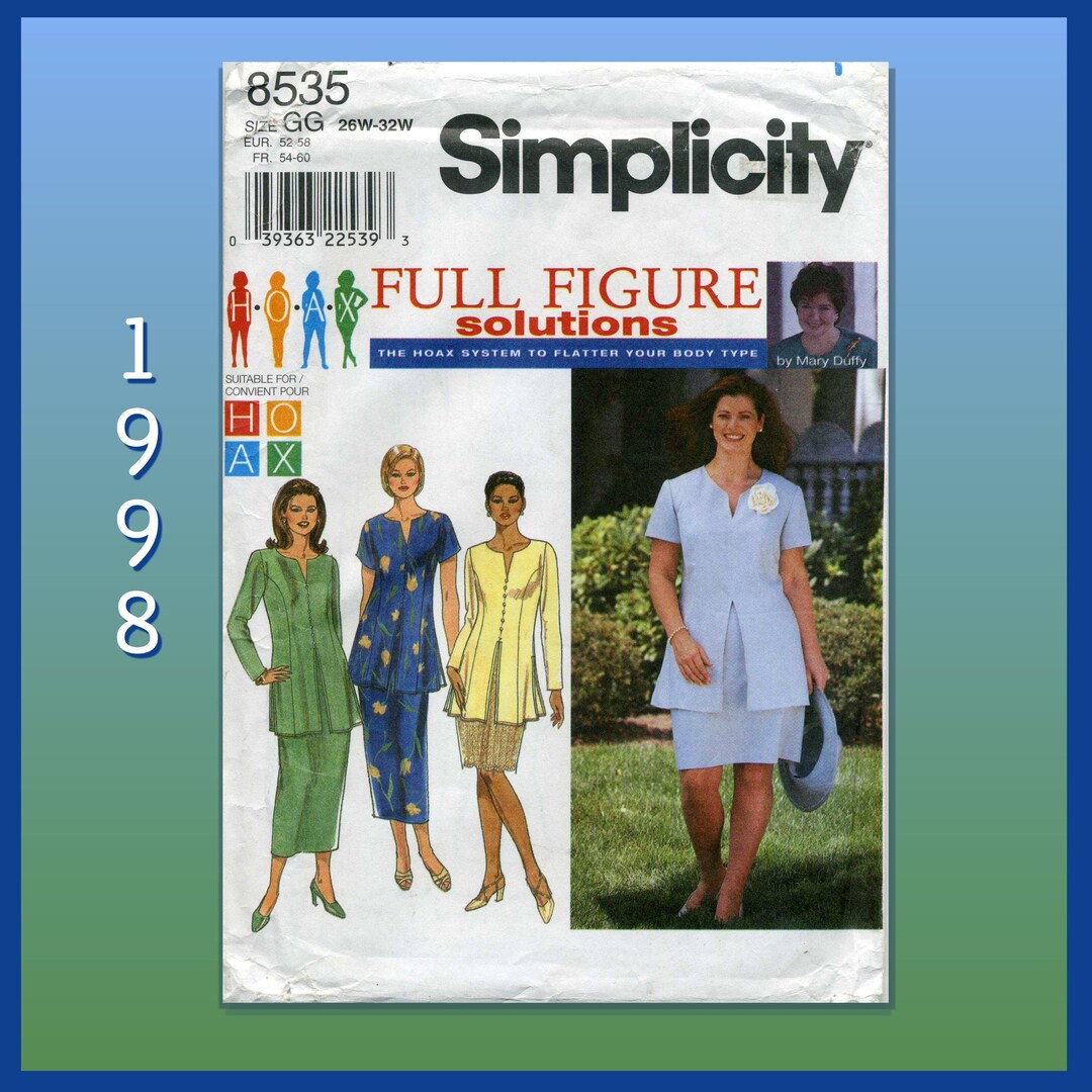 Simplicity 8535 Sewing Pattern: Women's Tunic and Skirt, Full Figure 48-54 Bust - Etsy