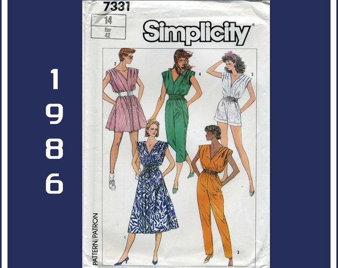 Simplicity 7331 Sewing Pattern for Loose-fitting Dress and - Etsy