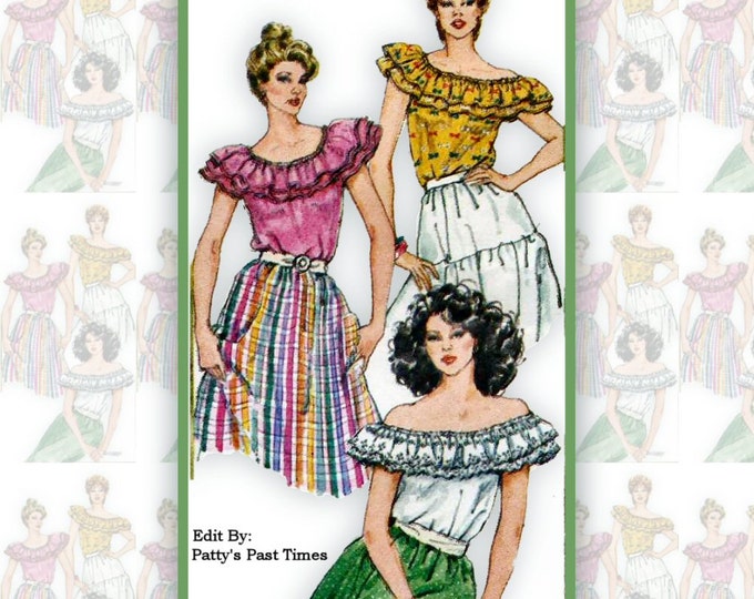Simplicity 5940 Sewing Pattern for a Boho, Prairie, Peasant Top, Size ...
