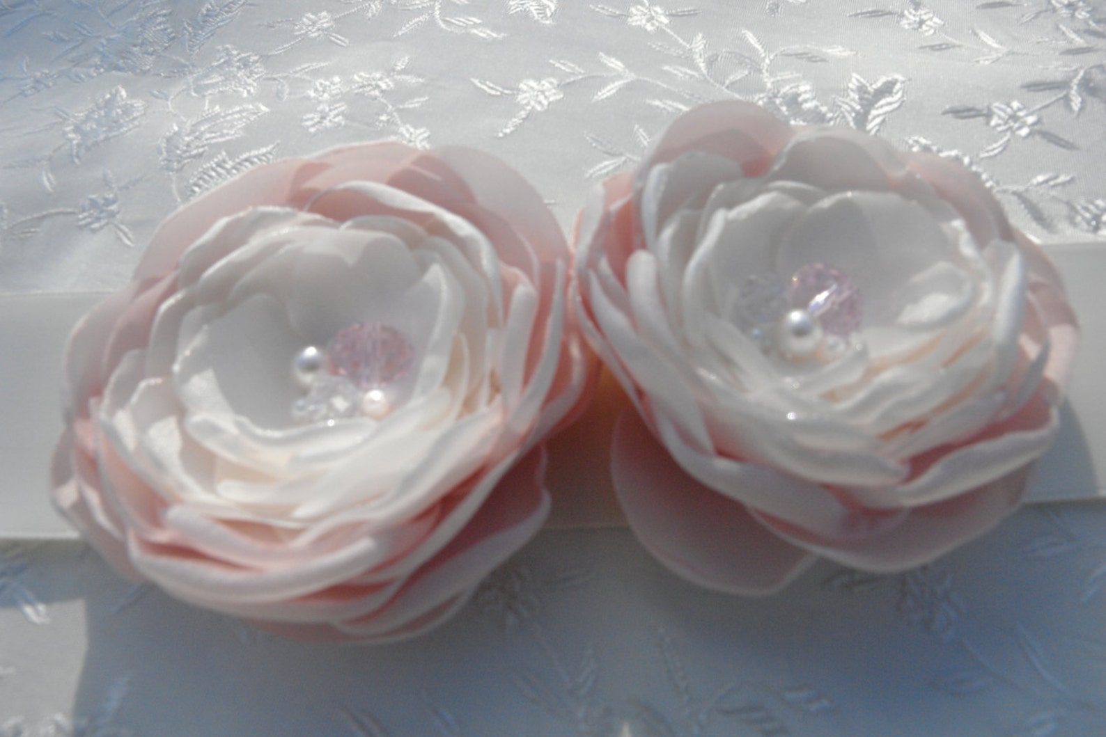 Sweet Vintage Inspired Soft Pink Color Bridal Flower Clips - Etsy